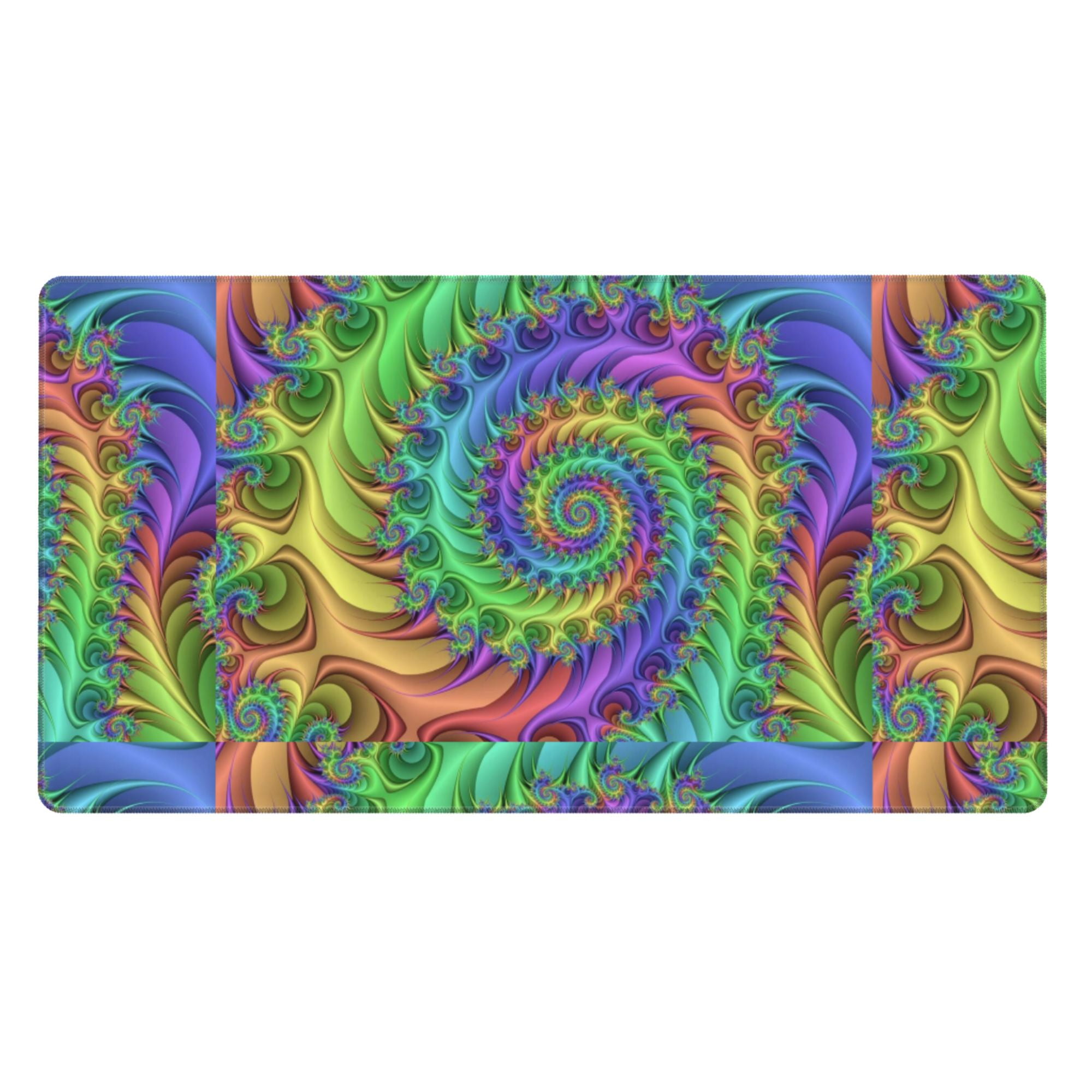 Blue Abstract Lines Tie Dye Wallpaper Large Gaming Mouse Pad, Large ...