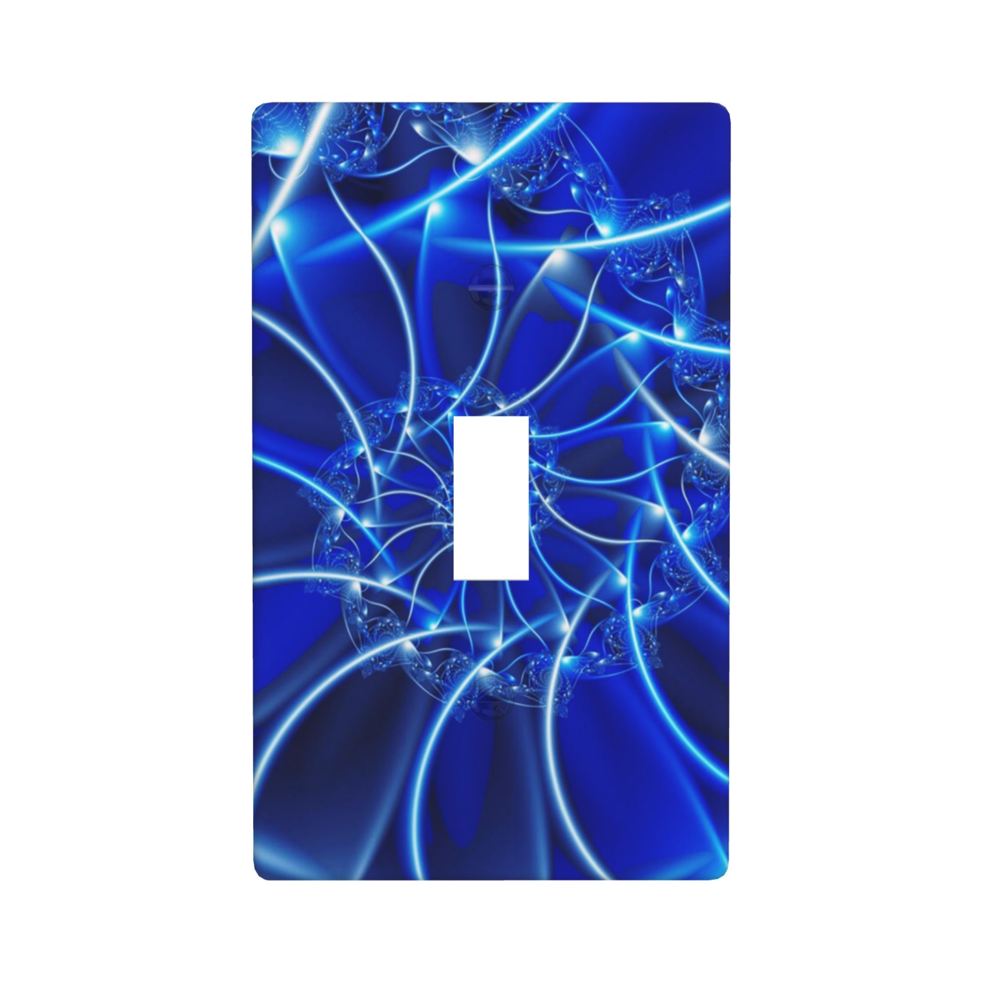 Blue Abstract Lines Wallpaper Single Toggle Light Switch Plate ...
