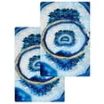 Blue Abstract Marble Kitchen Dish Towels for Drying Dishes Set of 2 ...