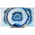 Blue Abstract Marble TV Dust Cover, Stretchable TV Screen Desktop ...
