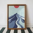 Blue Abstract Mountain Nature Art, Stretched Canvas - Walmart.com