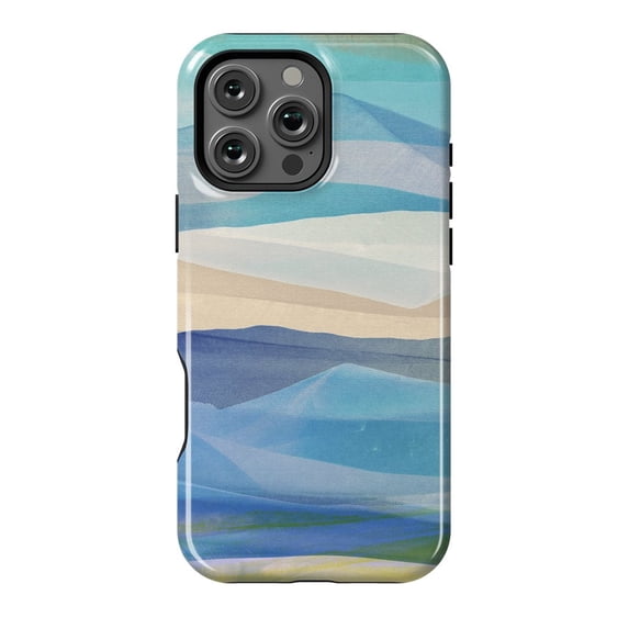 Blue Abstract Mountain Stylish H412 Premium Case for iPhone 17 16 15 14 ...