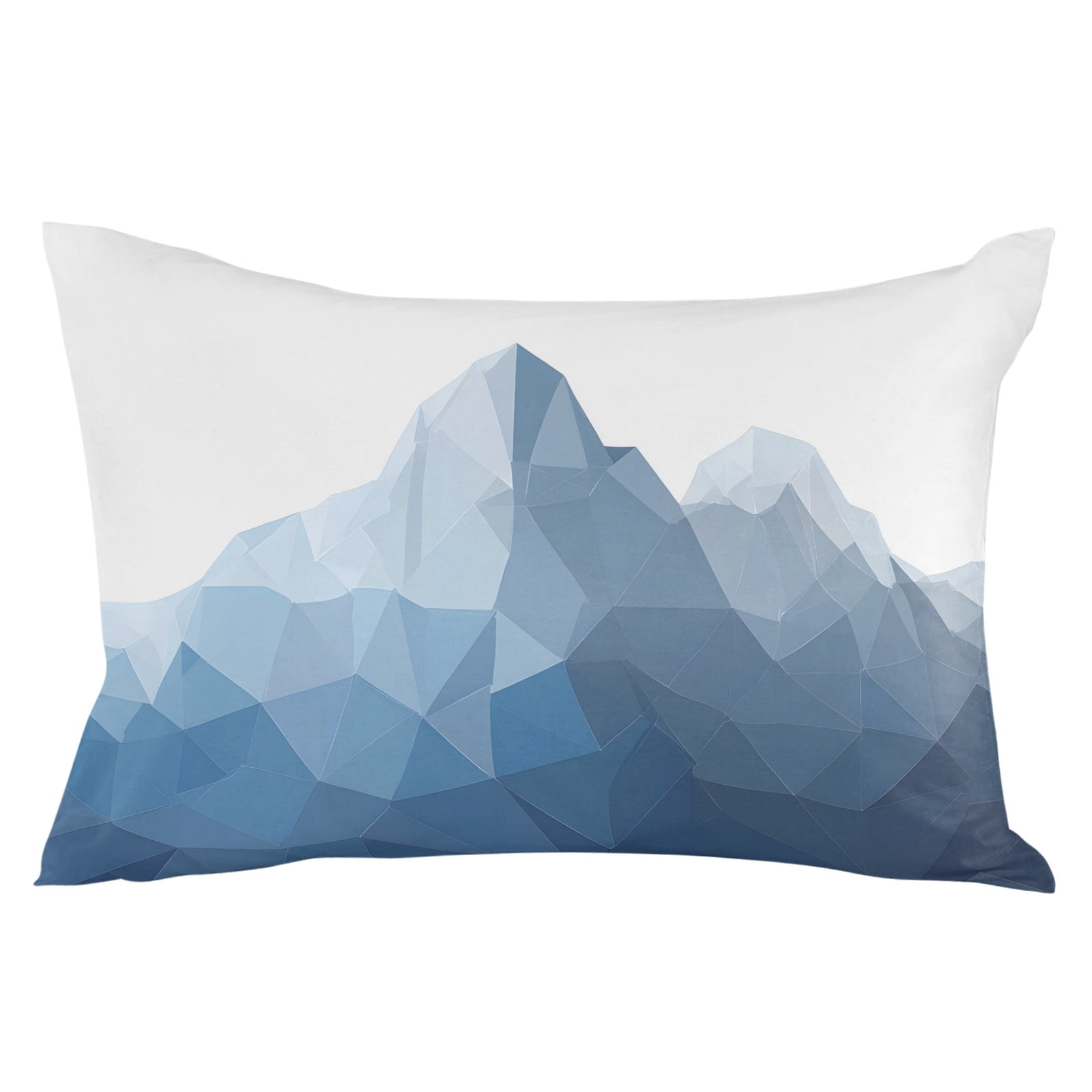 Blue Abstract Mountain Throw Pillow Cover 16 x 24 Inch Decorative ...