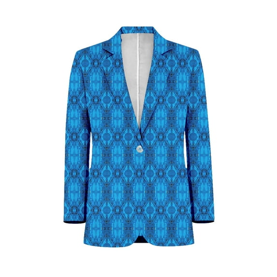 Blue Abstract Pattern Repetitive Customized Men's Suits full man Shawl ...