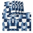 Blue Abstract Placemats for Dinning Table Set of 4, Modern White ...
