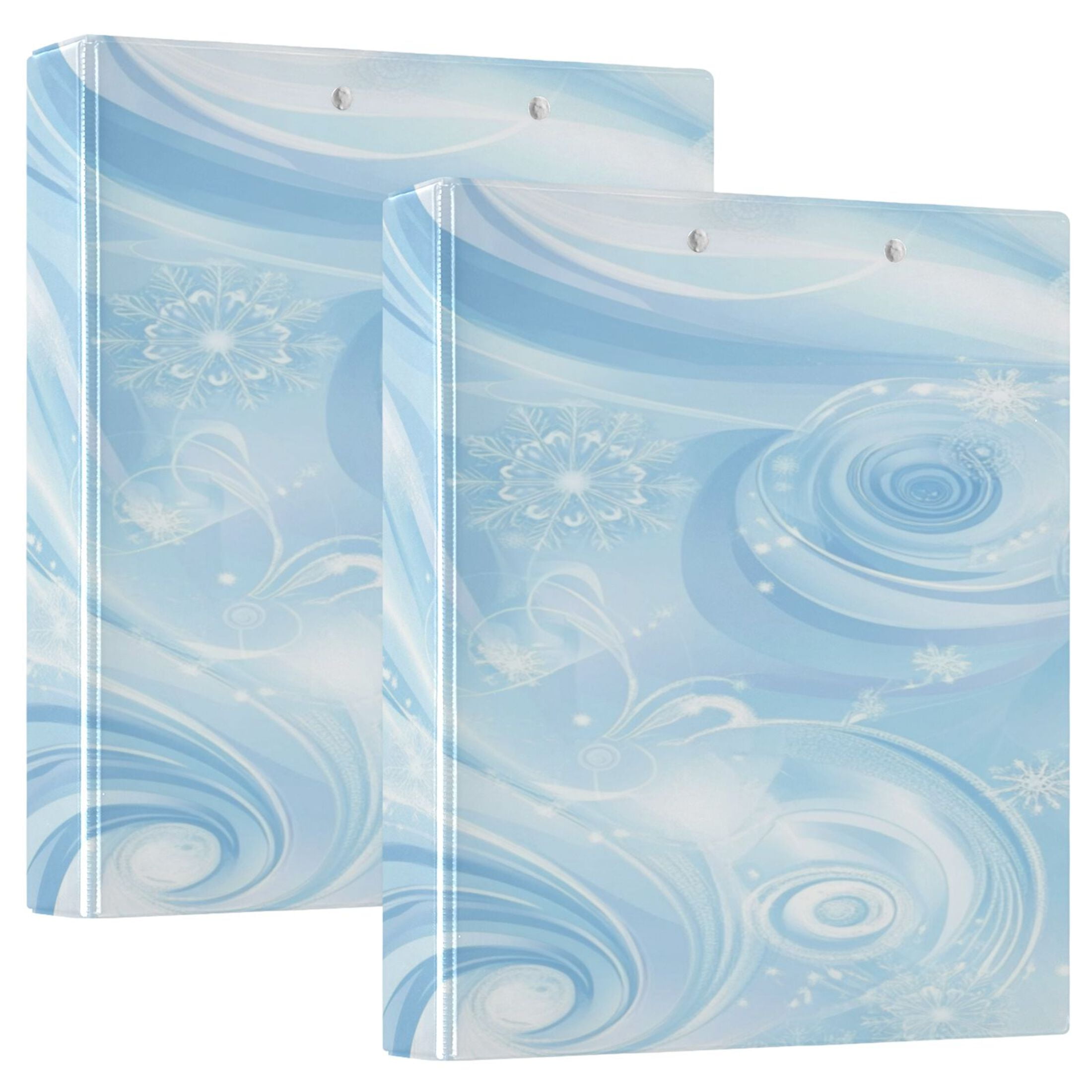 Blue Abstract Swirls 3 Ring Hardcover Binders 1.5in Round Rings for ...