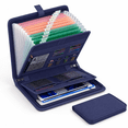 Blue Accordion File Organizer with 13 Pockets, Document Storage Folder ...