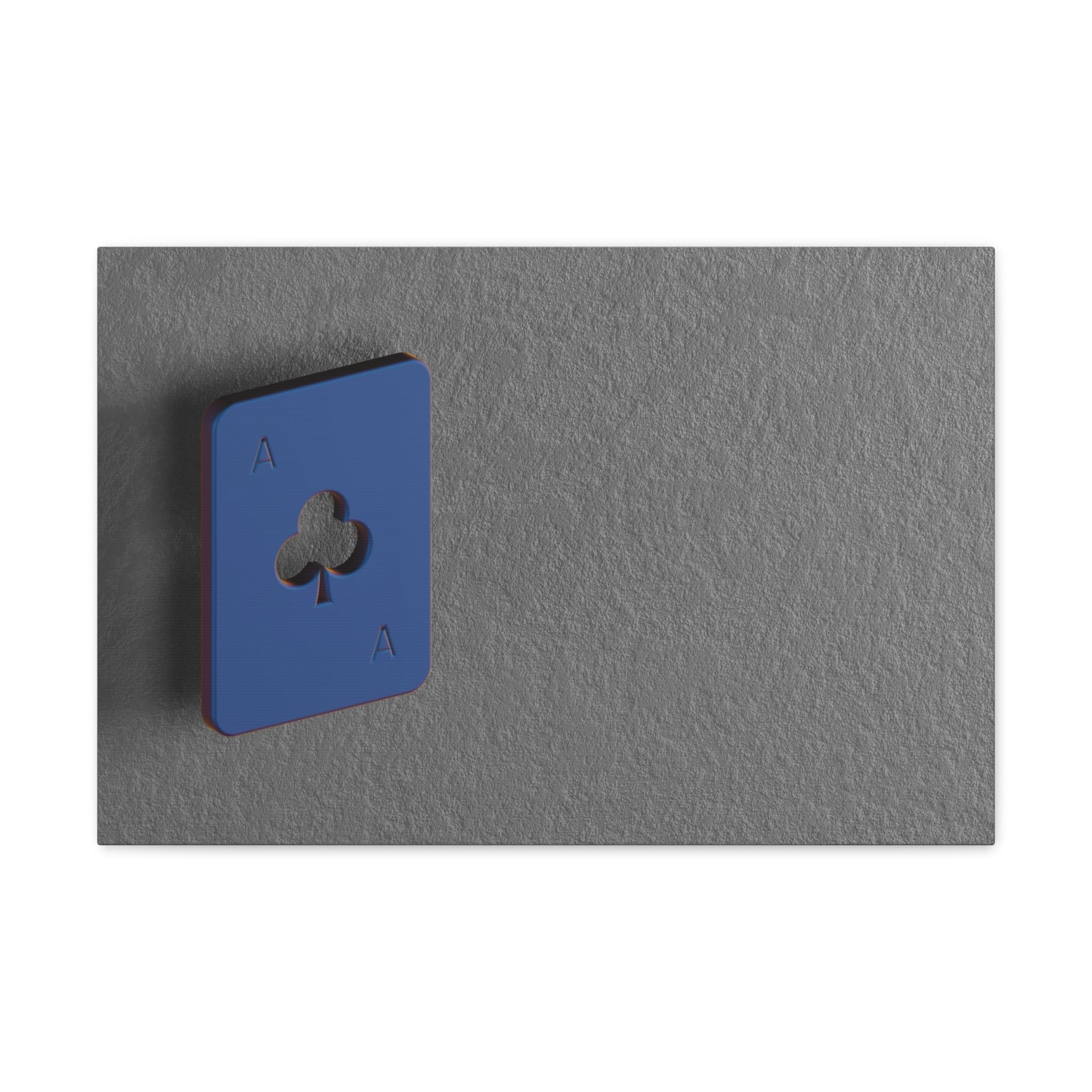 Blue Ace of Club Chip Playing Card Canvas Wall Art for Home Decor Ready ...