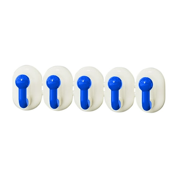 Blue Adhesive Wall Hooks With Detachable Design Multi-Purpose Hanging ...