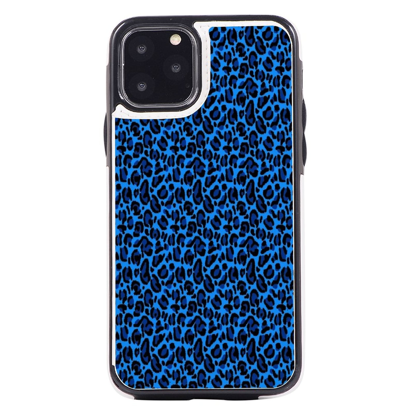 Blue Aesthetic Leopard Print Leather Wallet Case for iPhone 16 15 14 13 12 11 Pro Max Wallet ...
