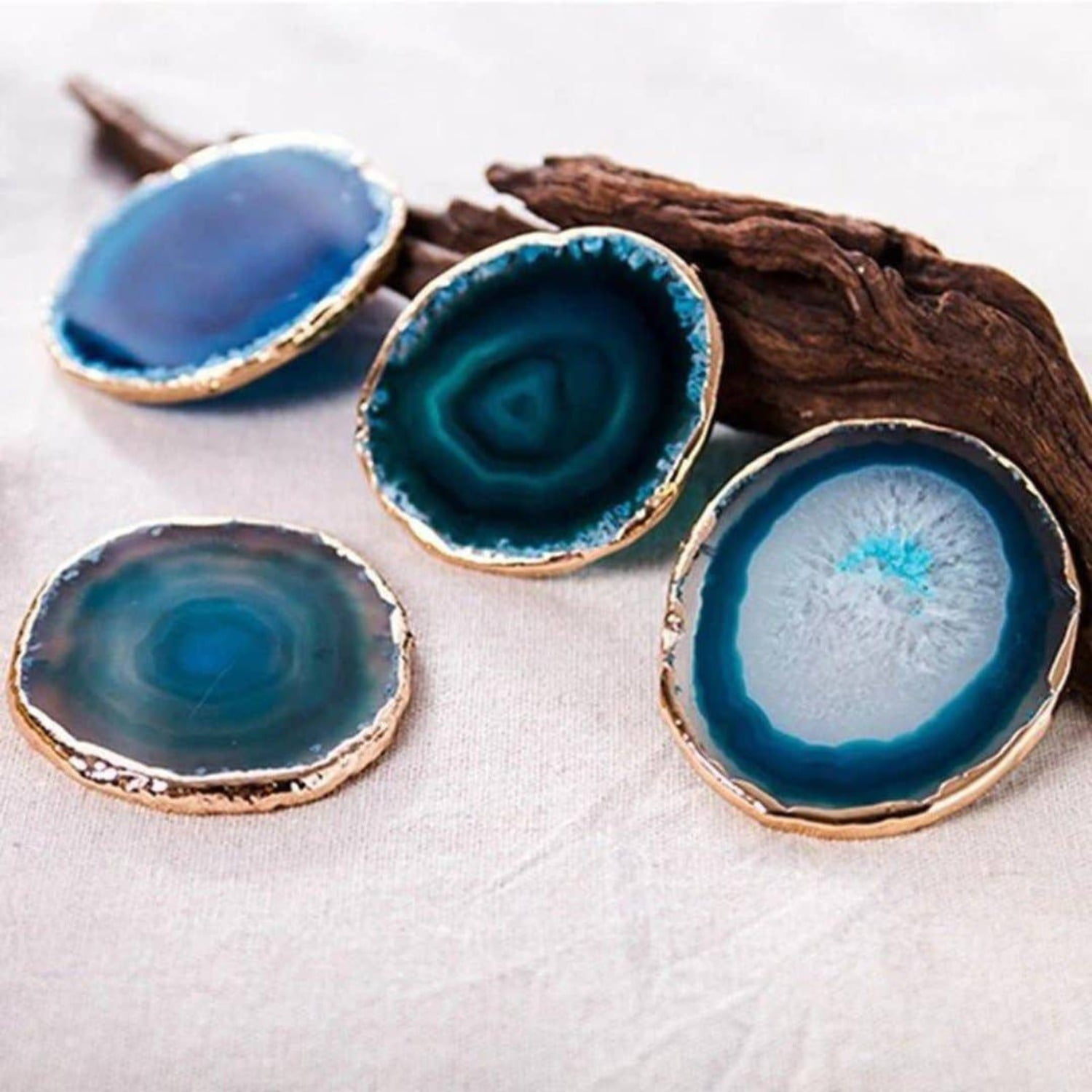 Blue Agate Coaster 2-Piece Set - Walmart.com