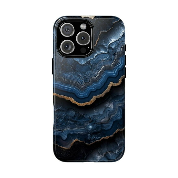 Blue Agate Geode Marble Stone Abstract Pattern Phone Case with iPhone ...