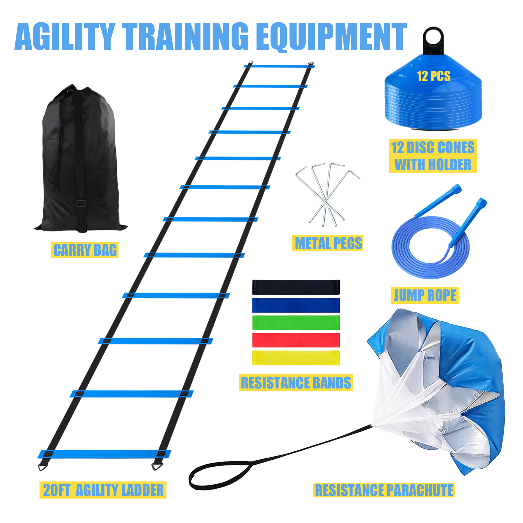 Crown Sporting Goods Fleetfoot Speed & Agility Training Ladder for ...