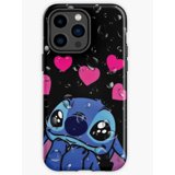 Blue Alien Love Hearts Cartoon Case for iPhone 17 16 15 14 13 12 11 Pro ...