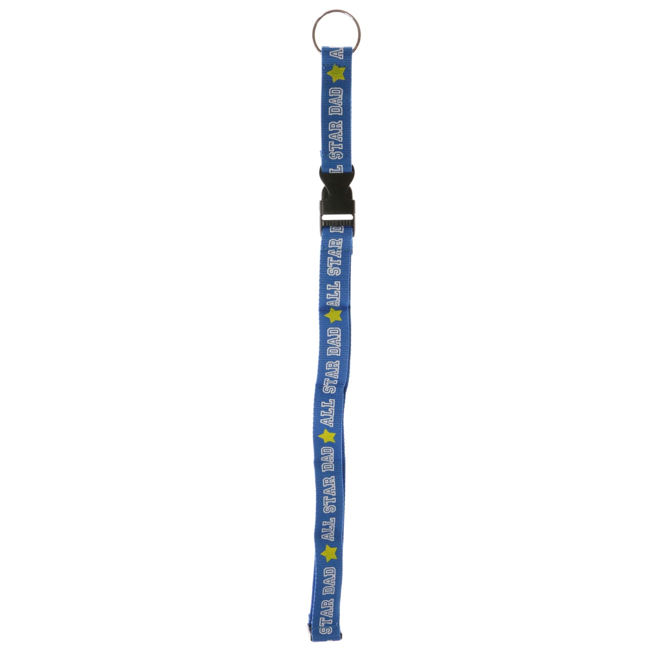 Blue All Star Dad Lanyard w/Detachable Silver-Tone Split-Ring Key Chain ...