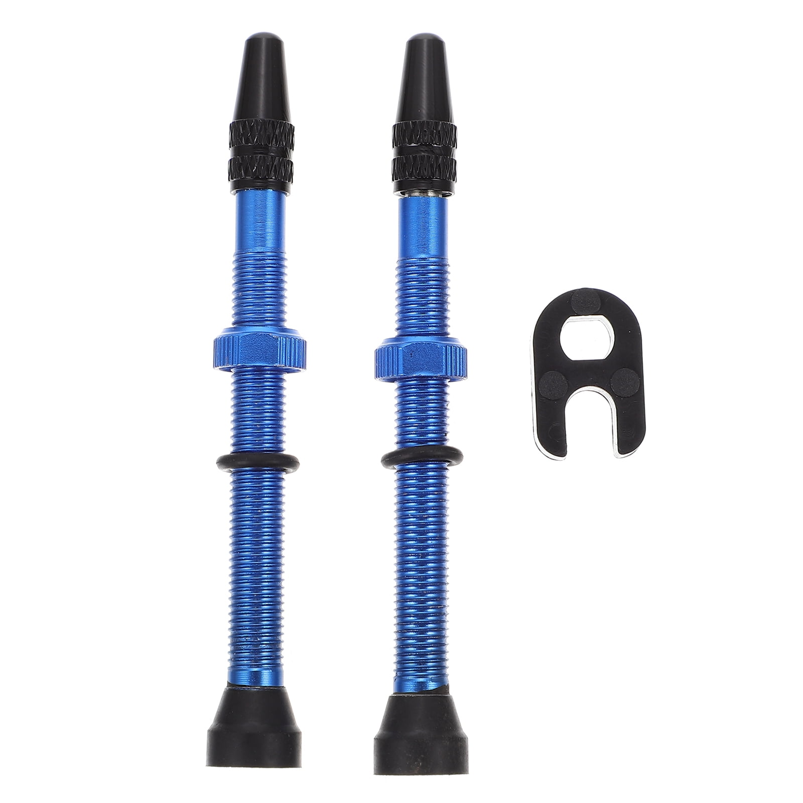 Blue Aluminum Alloy Bike Air Nozzle for Tubeless Tire Valves Stems Cycling Supplies 1 Pair ...