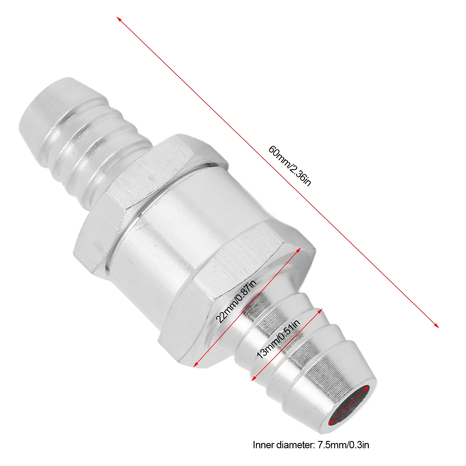Blue-Aluminum Alloy Check Valve, One-way Check Valve, Suitable for Jane ...