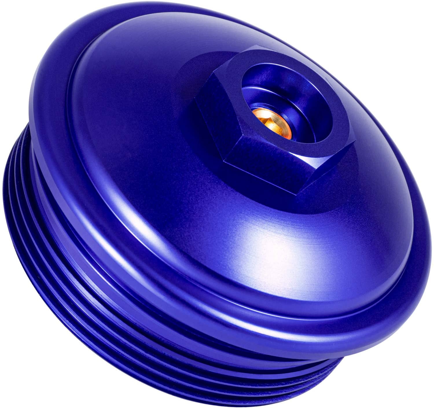 Blue - Aluminum Fuel Filter Cap, For Ford 2003-2007 6.0L, Powerstroke ...