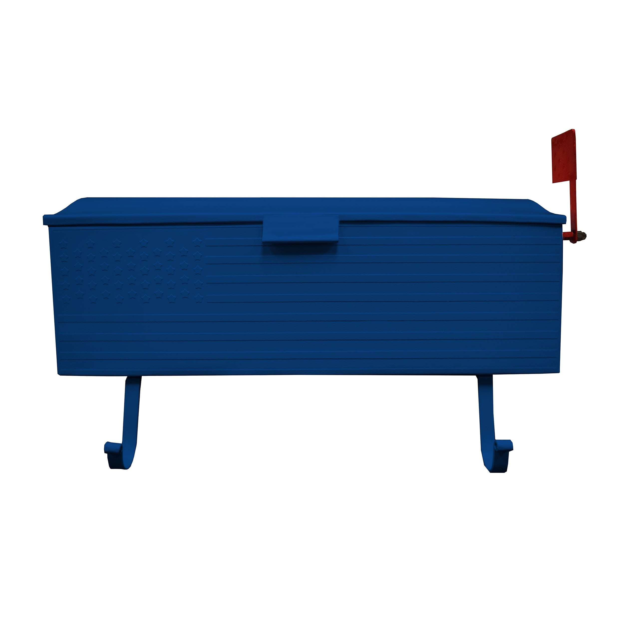 Blue American Flag Metal Wall Mounted Mailbox with Hangers - Walmart.com