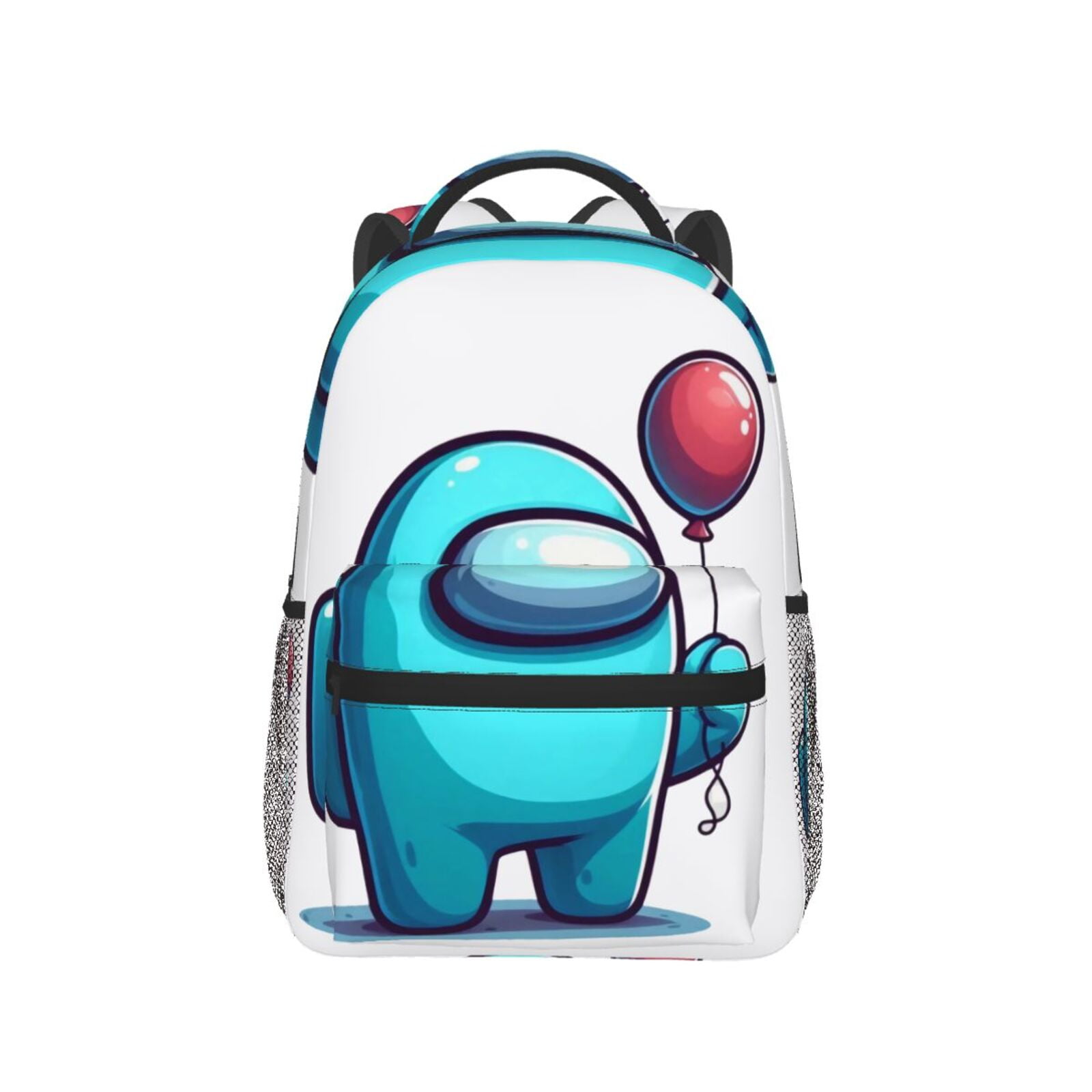 Blue Among Us Holding Balloon Backpack,Travel Backpack,Fabric & PVC ...