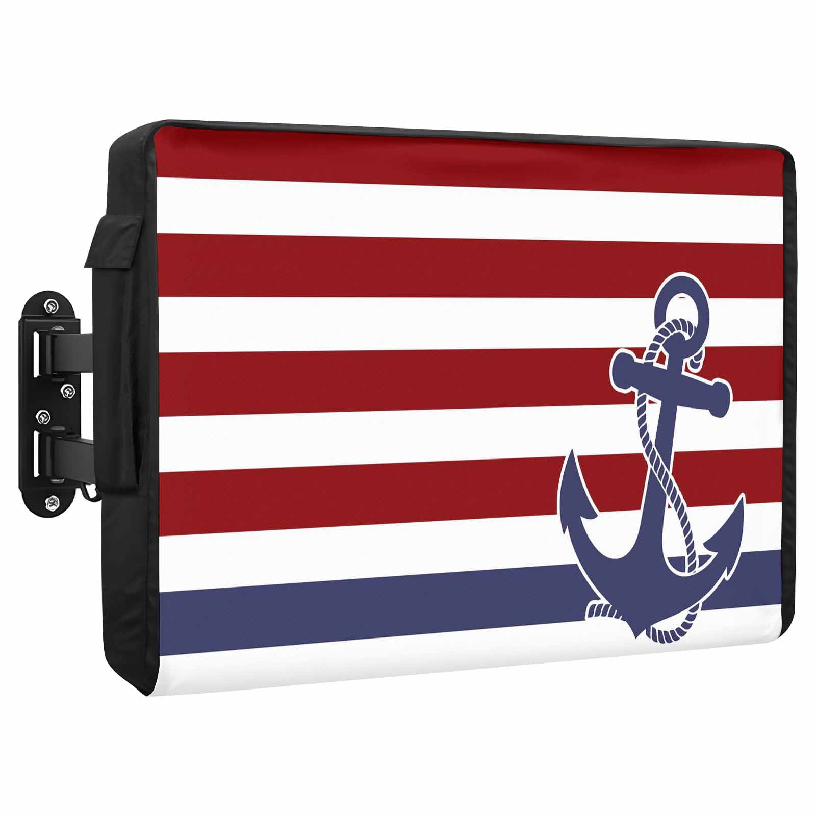 Blue Anchor Outdoor TV Cover 36 to 39 Inch Costal Red White Blue ...