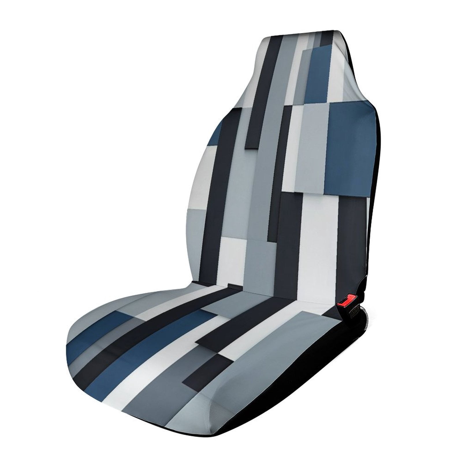 Blue And Black And Grey Squares Car Seat Covers Front Seats Universal ...