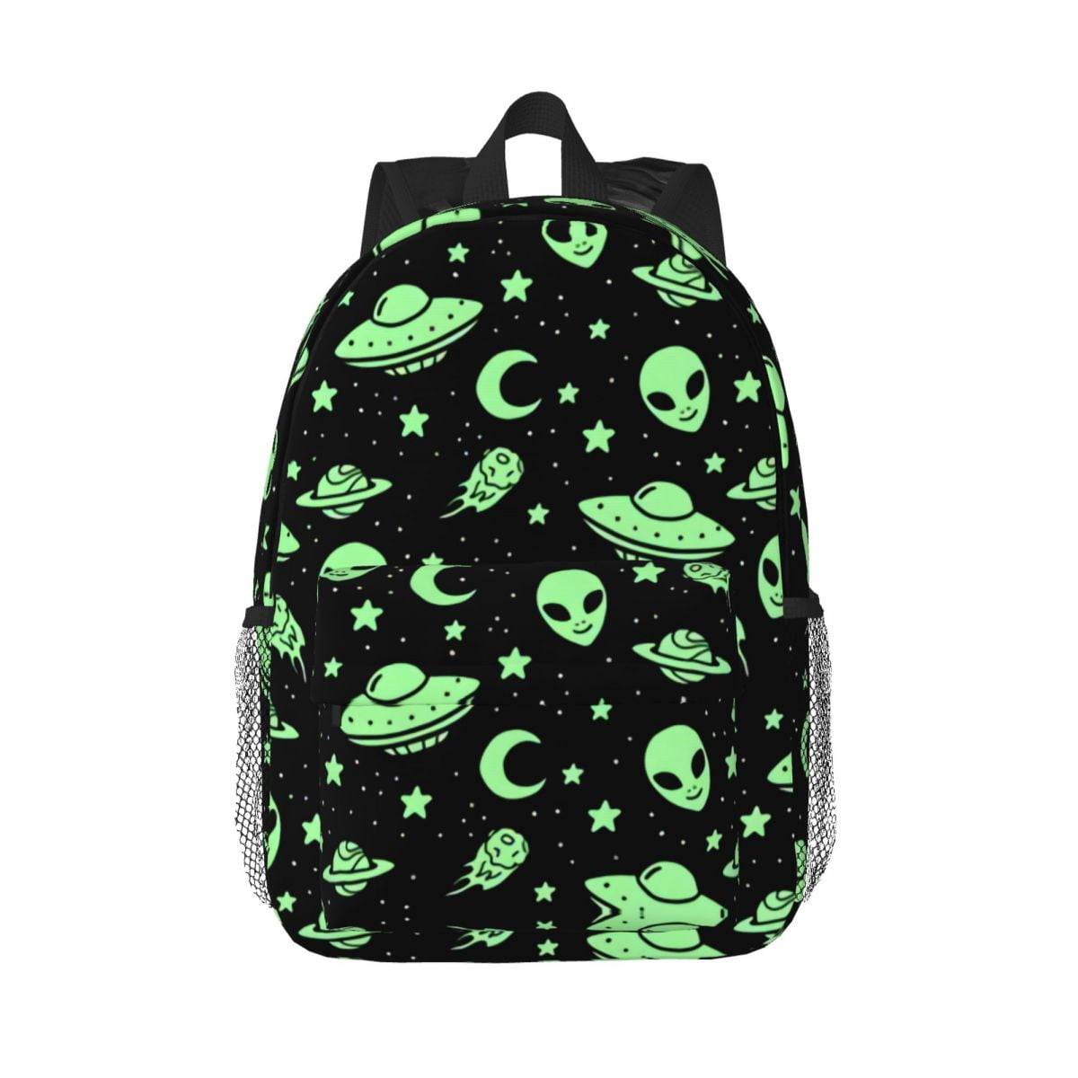 Blue And Black Sci Fi Alien Pattern Backpack for Men Women College ...