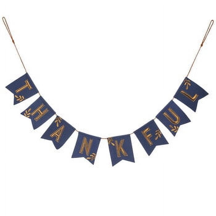 Blue And Copper Thankful Pennant Banner Home Wall Decoration For Fall ...