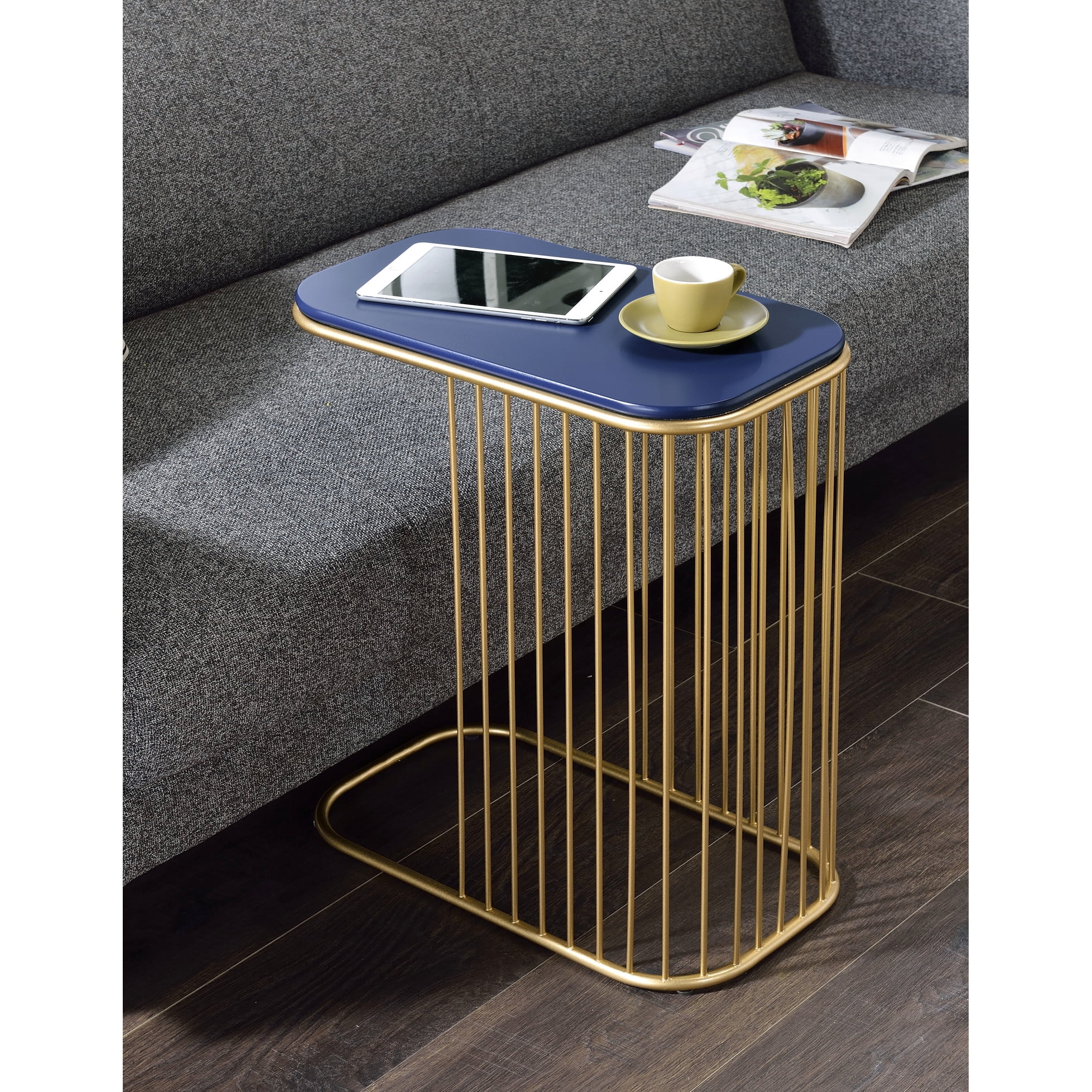 Blue And Gold Accent Table With Unprecedented Display Utility Flawless ...