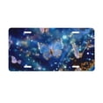 Blue And Gold Butterfly Galaxy License Plate, Car Front License Plates ...