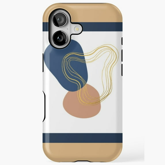 Blue And Golden Abstract Pattern Floor Throw Pillow iPhone Case 17 through 11 Pro Max - Walmart.com