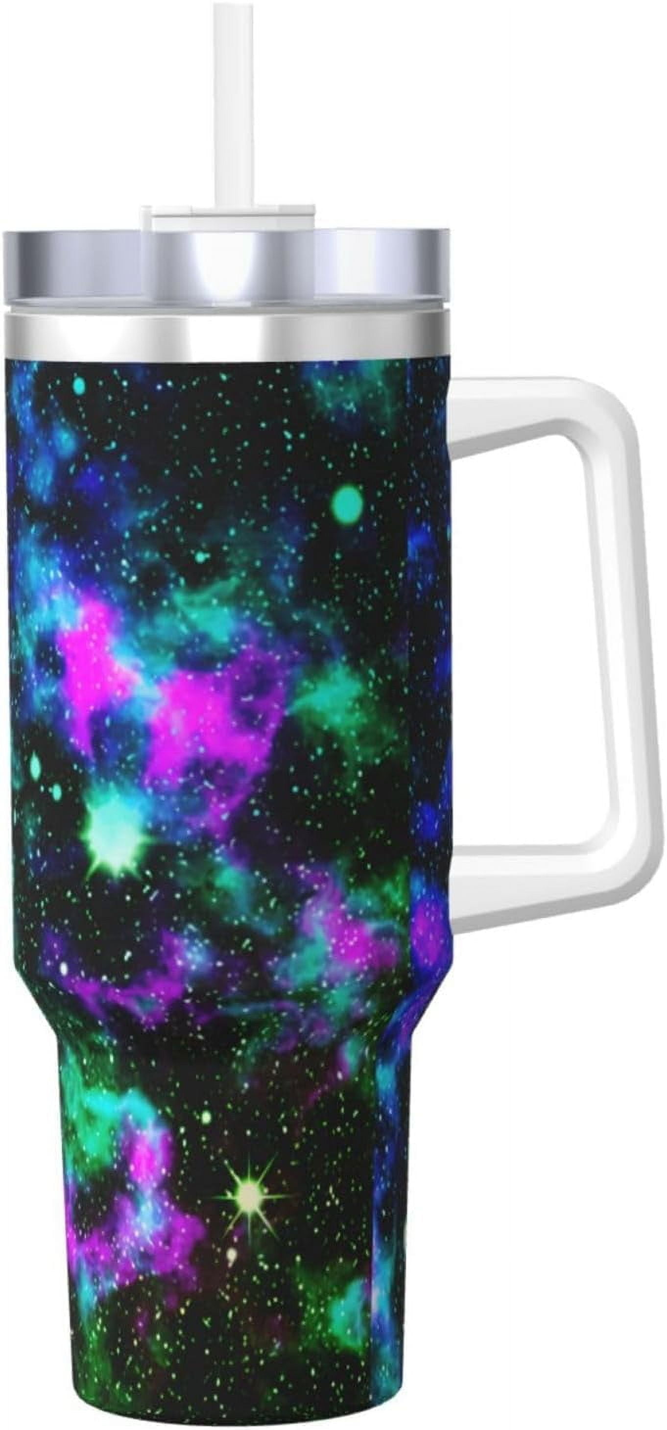 Blue And Green Galaxy Neon 40 Oz Tumbler Stainless Steel Vacuum ...