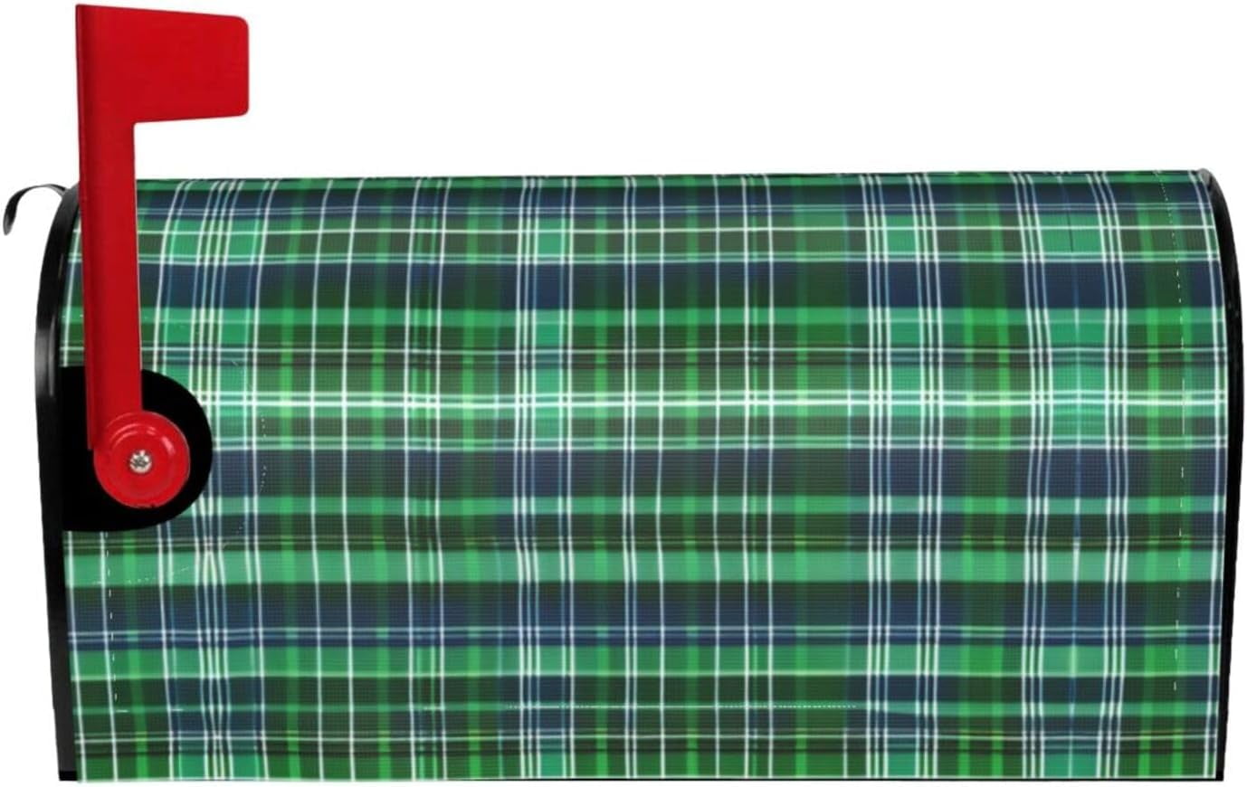 Blue And Green Scottish Tartan Mailbox Covers Magnetic Standard Size 18 ...