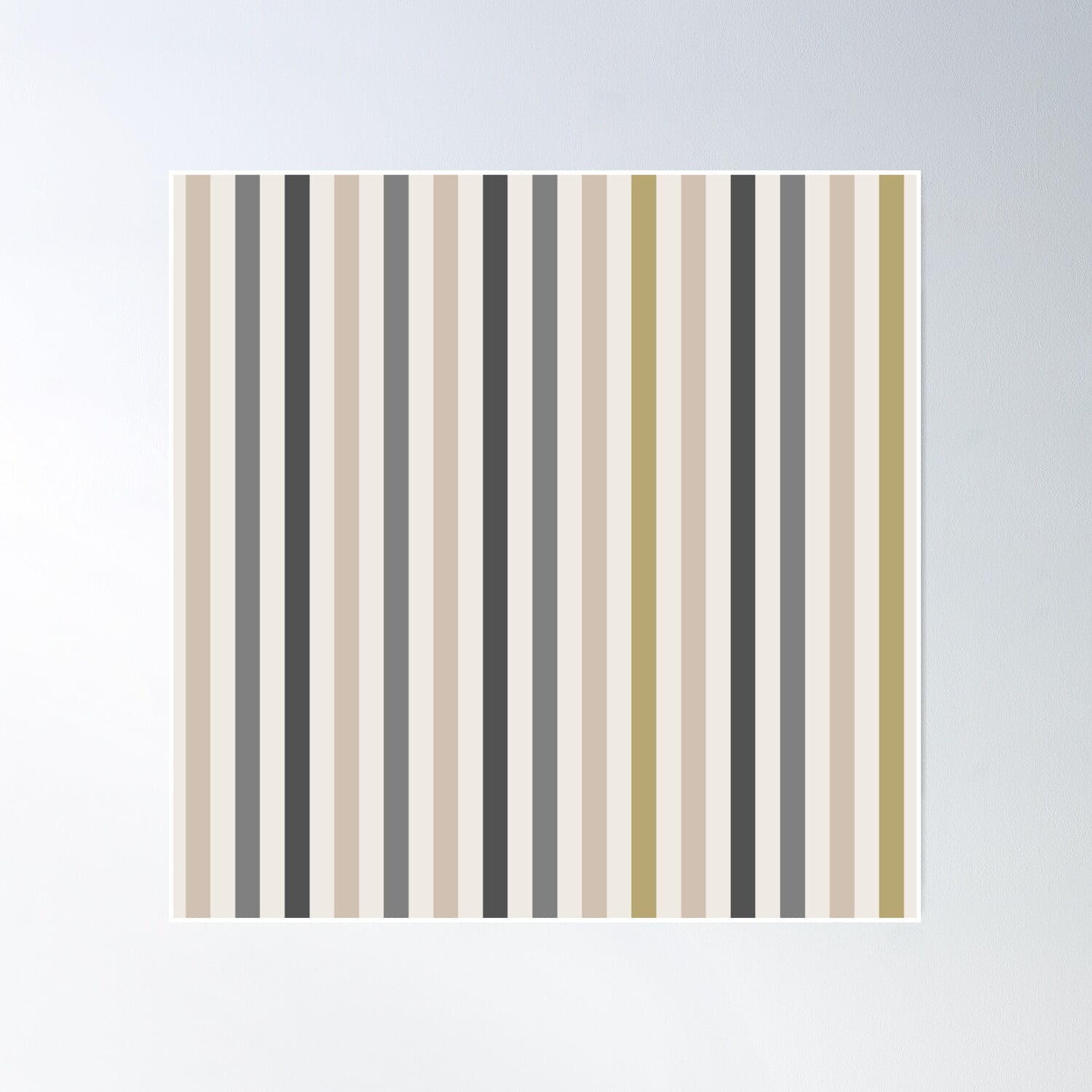 Blue And Green Stripes Poster Wall Art, Modern Wall Decor, 16x16 ...