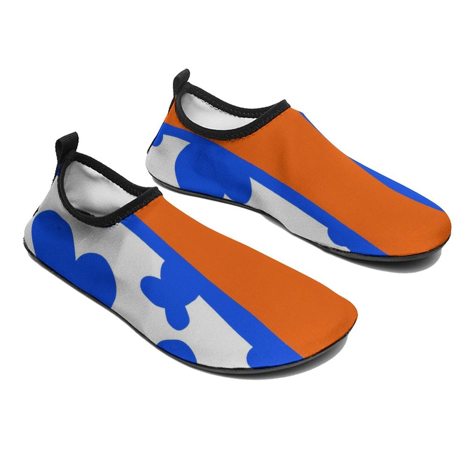Blue And Orange Water Shoes Beach Slip-on Shoes for Men Women Swim Pool ...