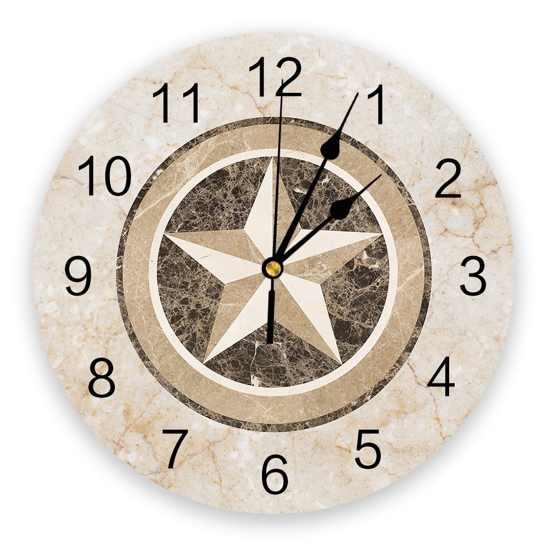 Blue And Pink Silent Decorative Wall Clock Digital Clock Operated Round ...