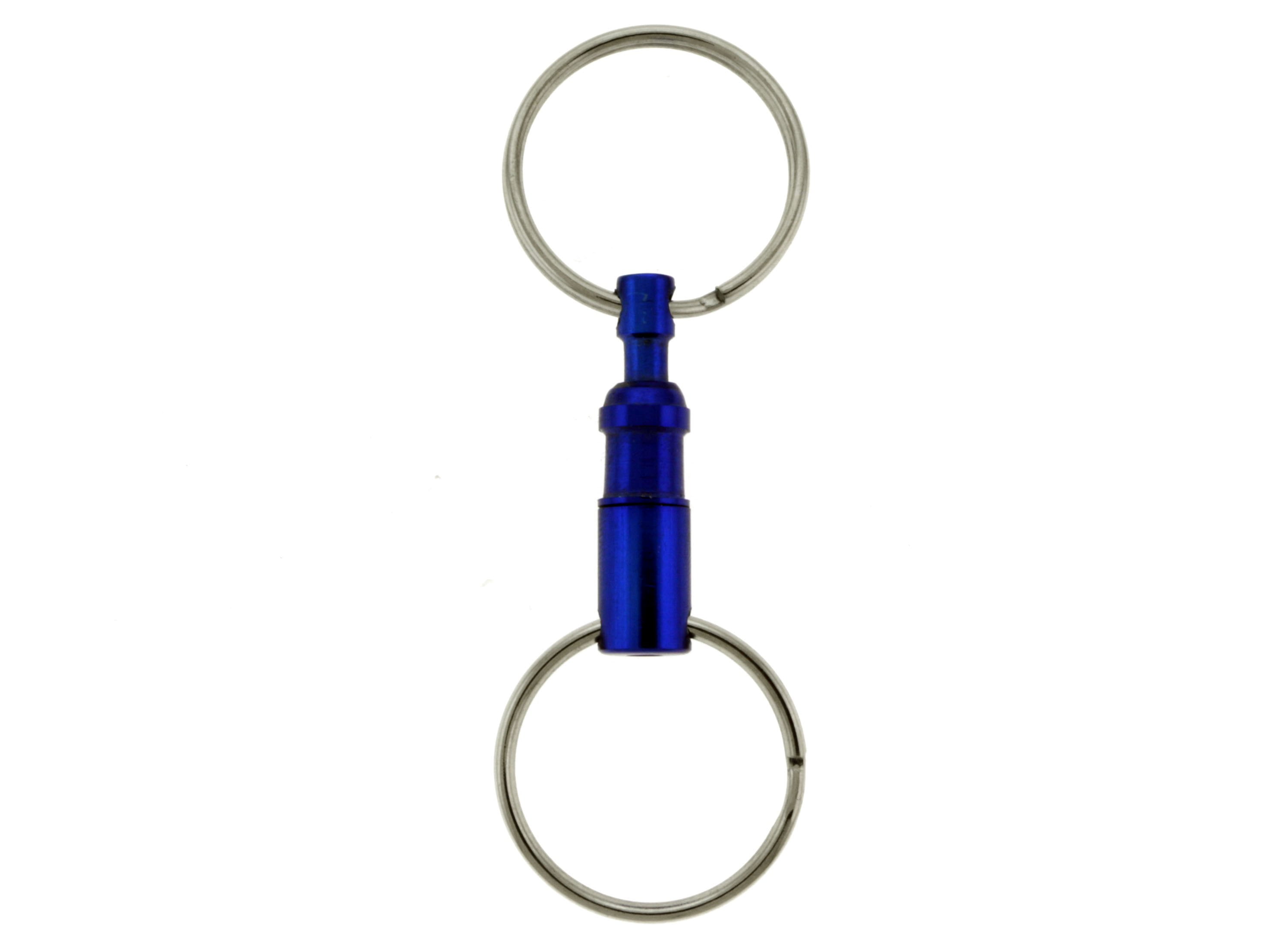 Blue And Silver-Tone Detachable Double Split Ring Key Chain KEKC4819 ...