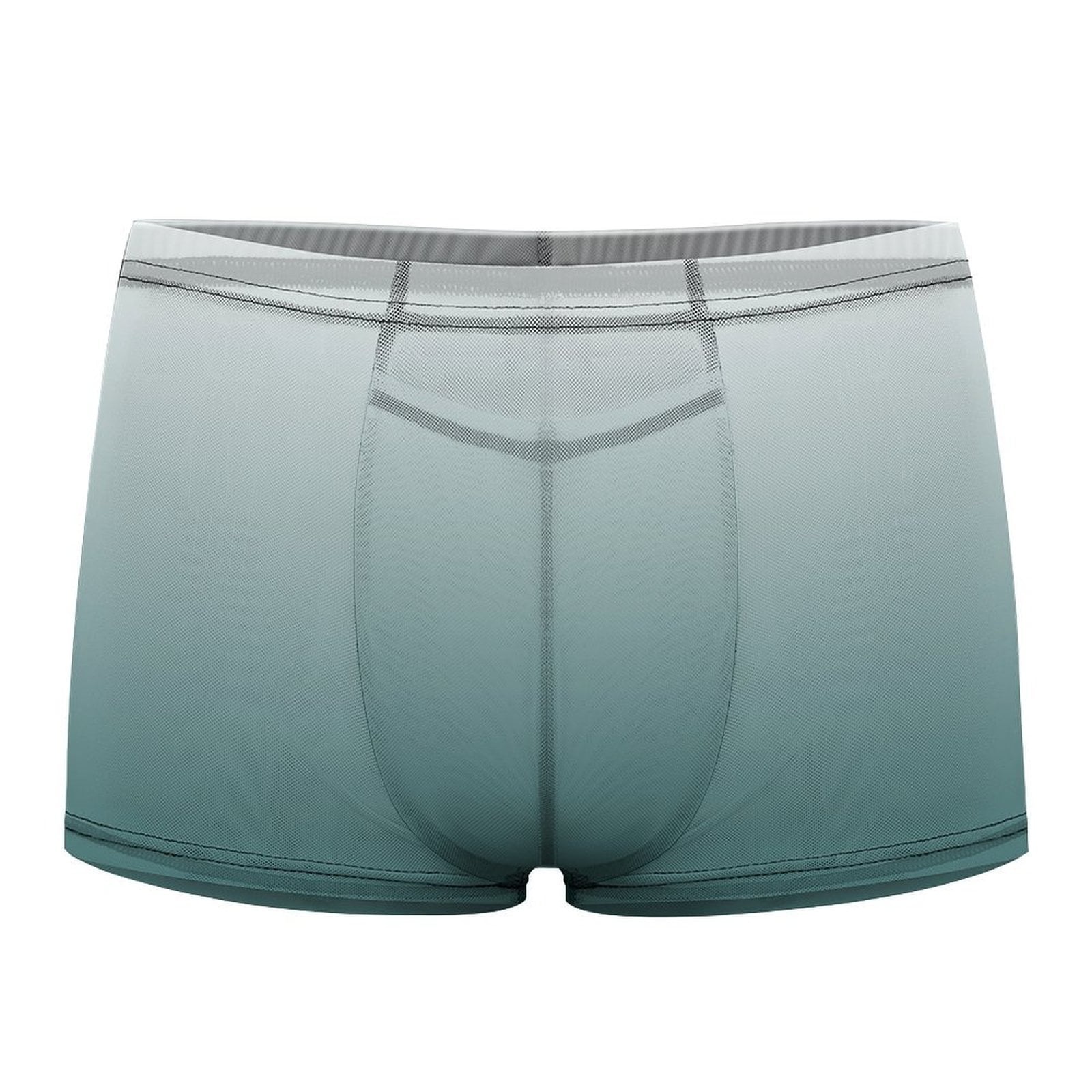 Blue And White Gradient Men's Mesh Boxer Briefs Cooling Breathable ...