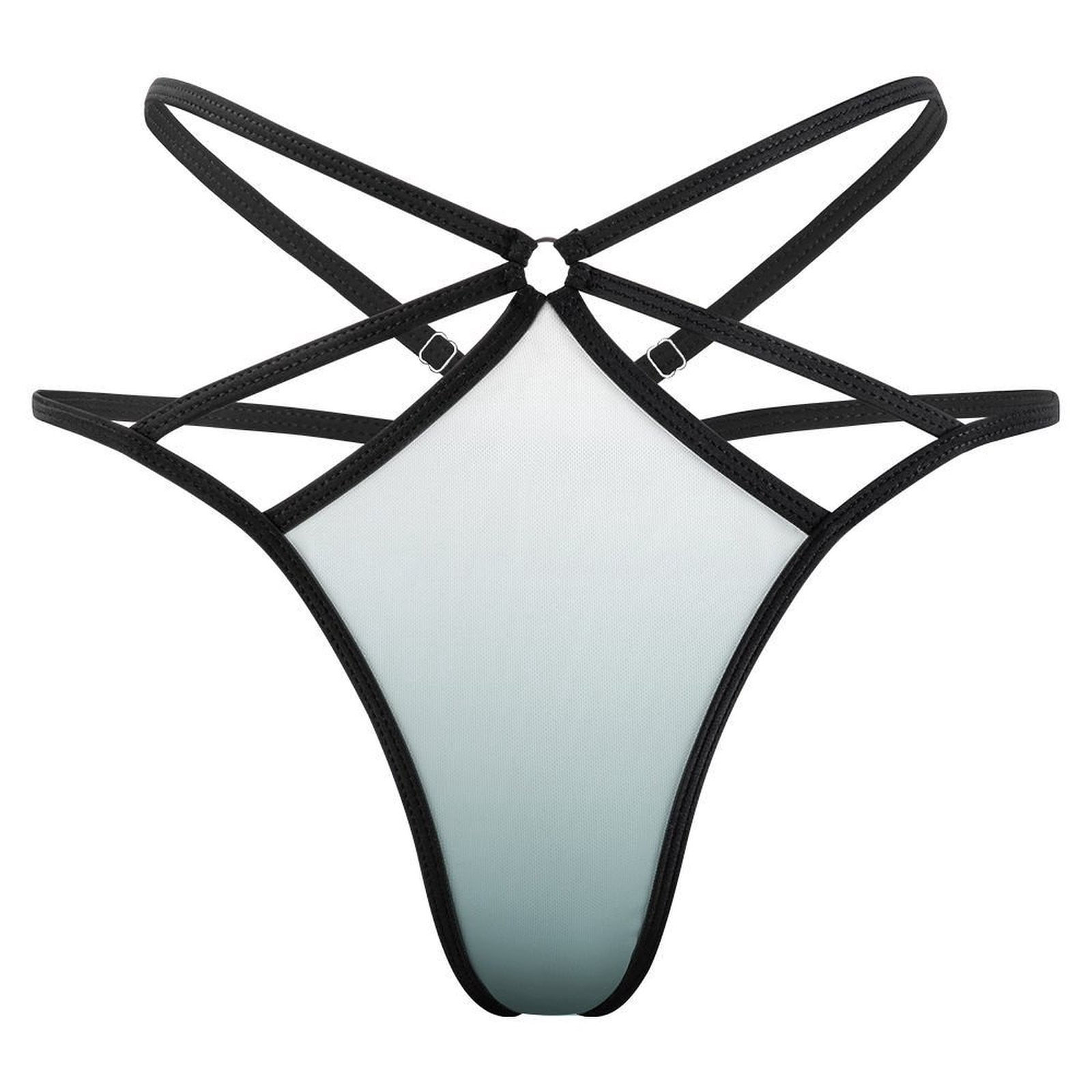 Blue And White Gradient Open Type Women's Panties Crotch Opening G ...