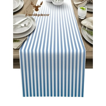 Solid Color Light Blue Table Runner Home Wedding Decor Table Flag Mat ...