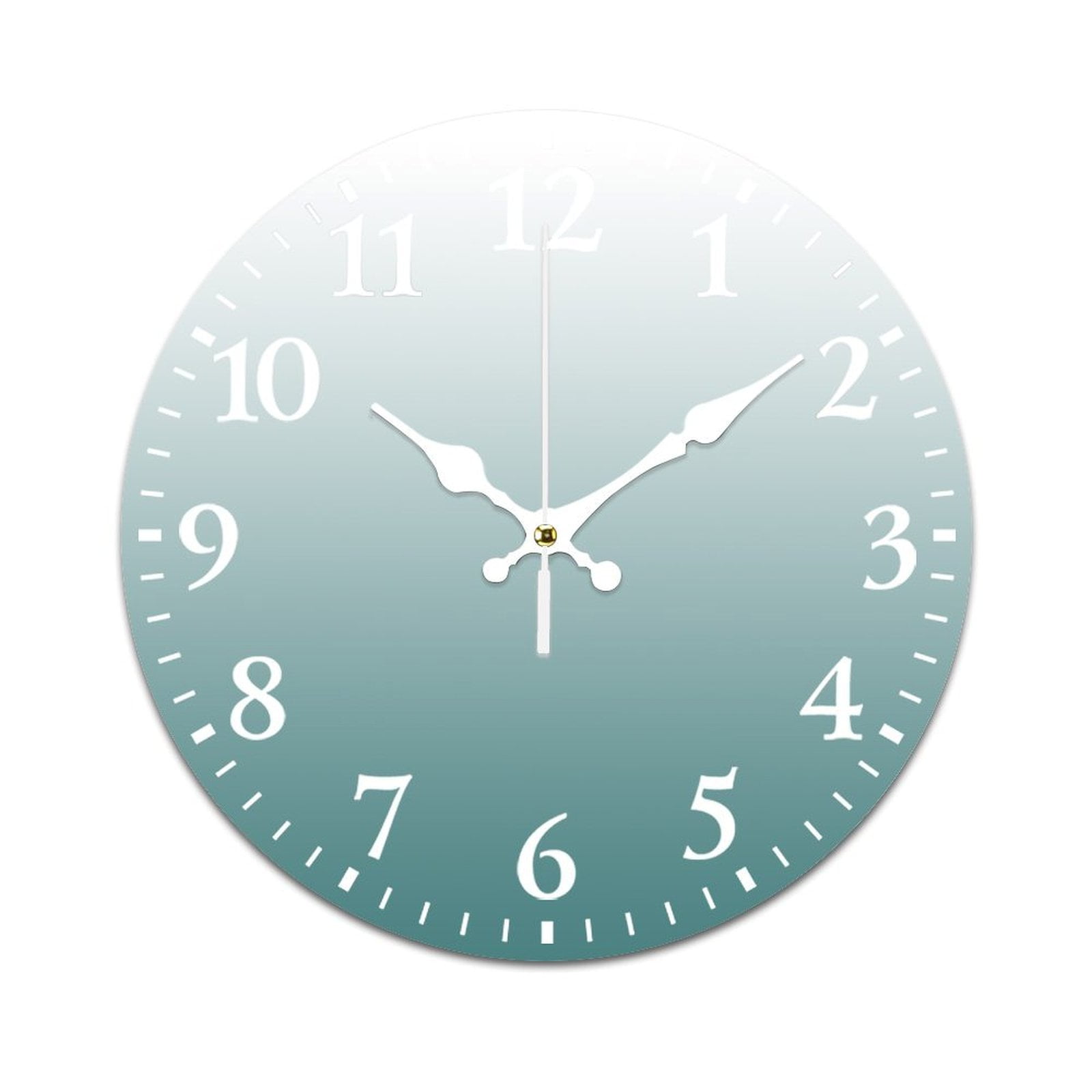 Blue And White Gradient Wall Clock Modern Design Clocks Wall Hanging ...