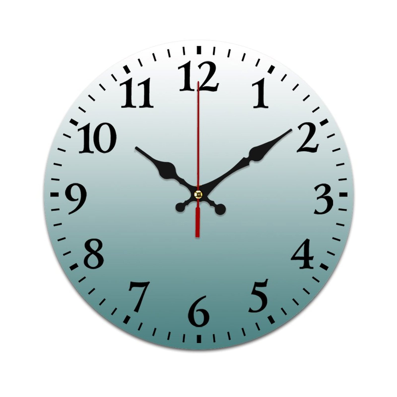 Blue And White Gradient Wall Clock Modern Design Clocks Wall Hanging ...