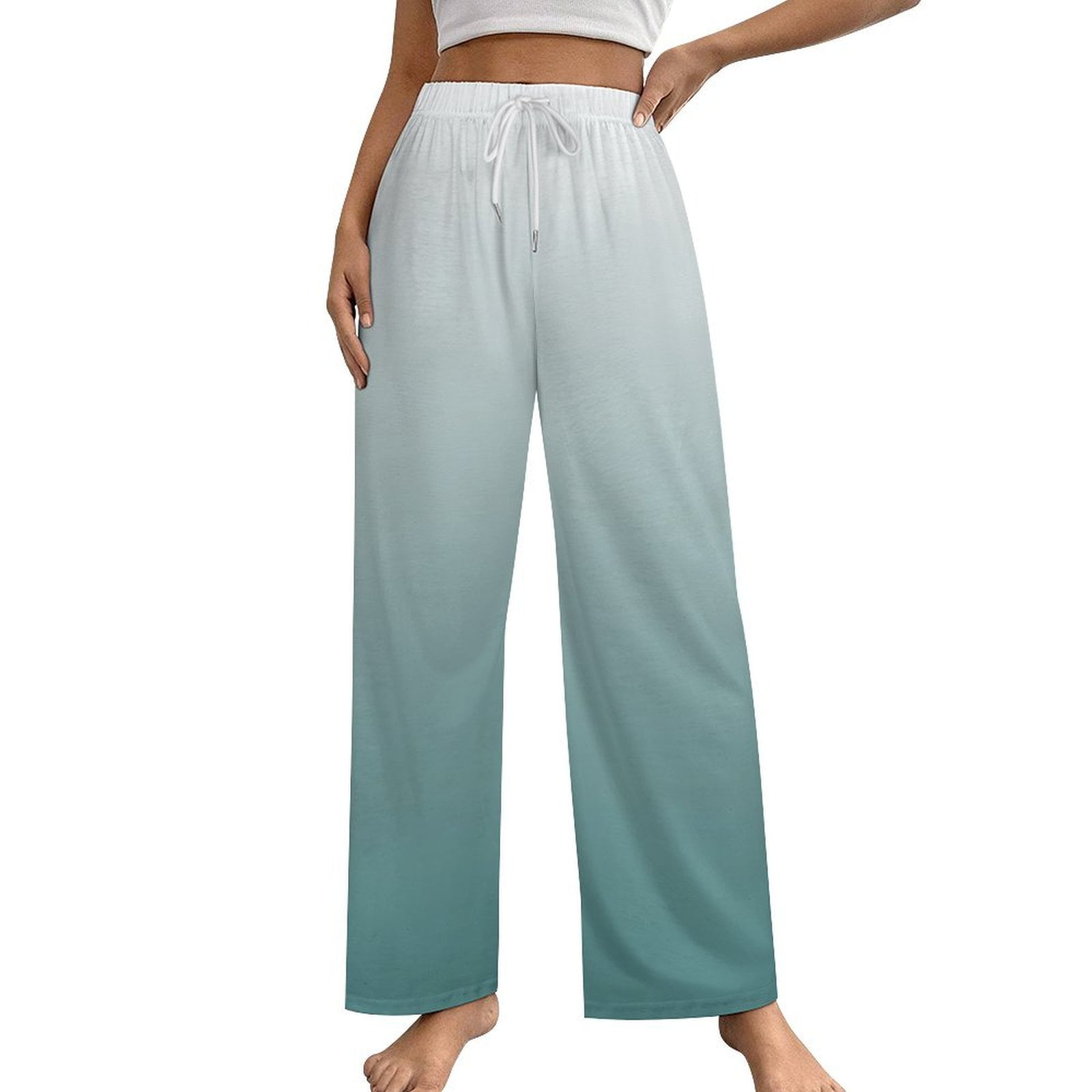 Blue And White Gradient Women's Pajamas Pajama Pants Women's Sleepwear ...