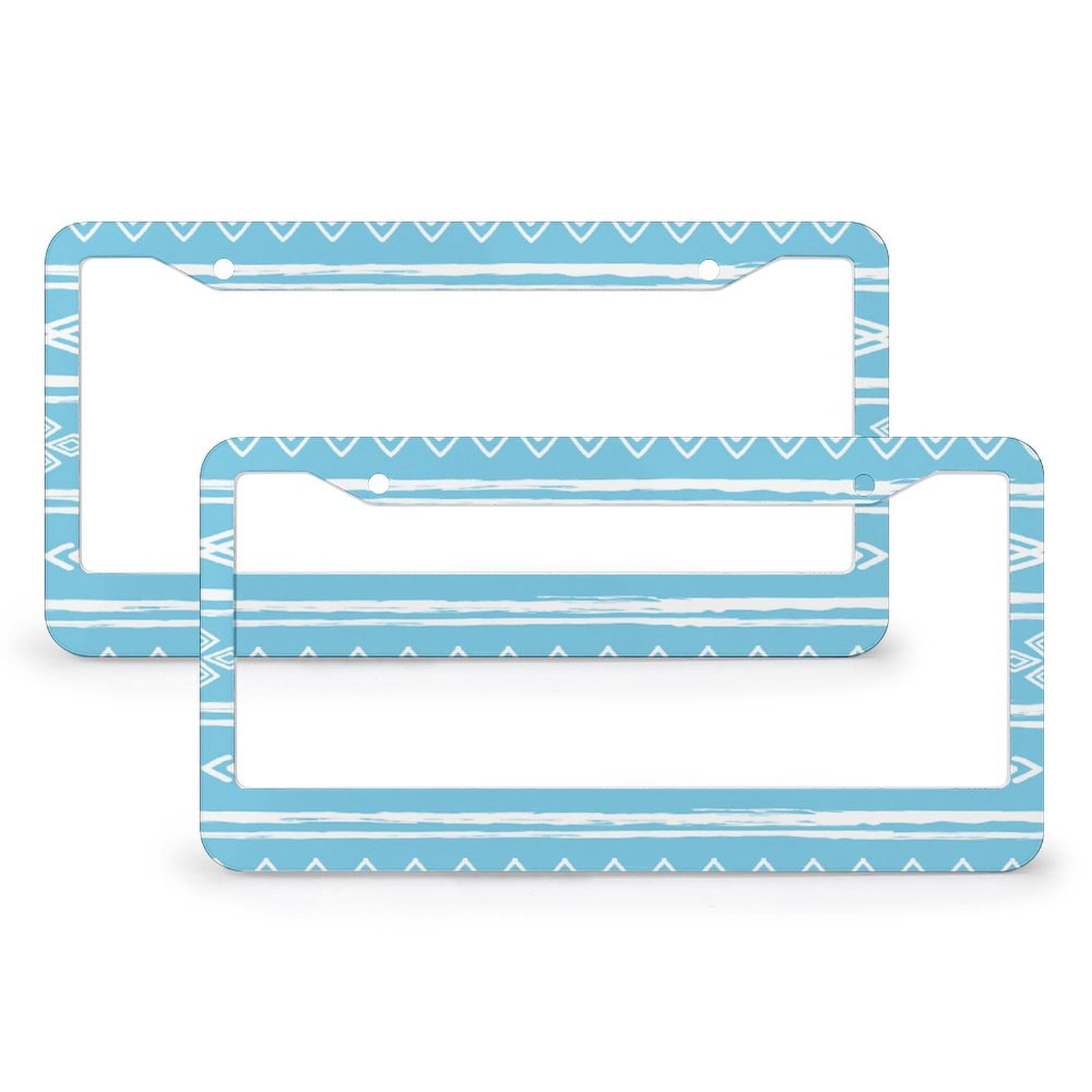 Blue And White Ikat Tribal Seamless Pattern License Plate Frame - 2 ...