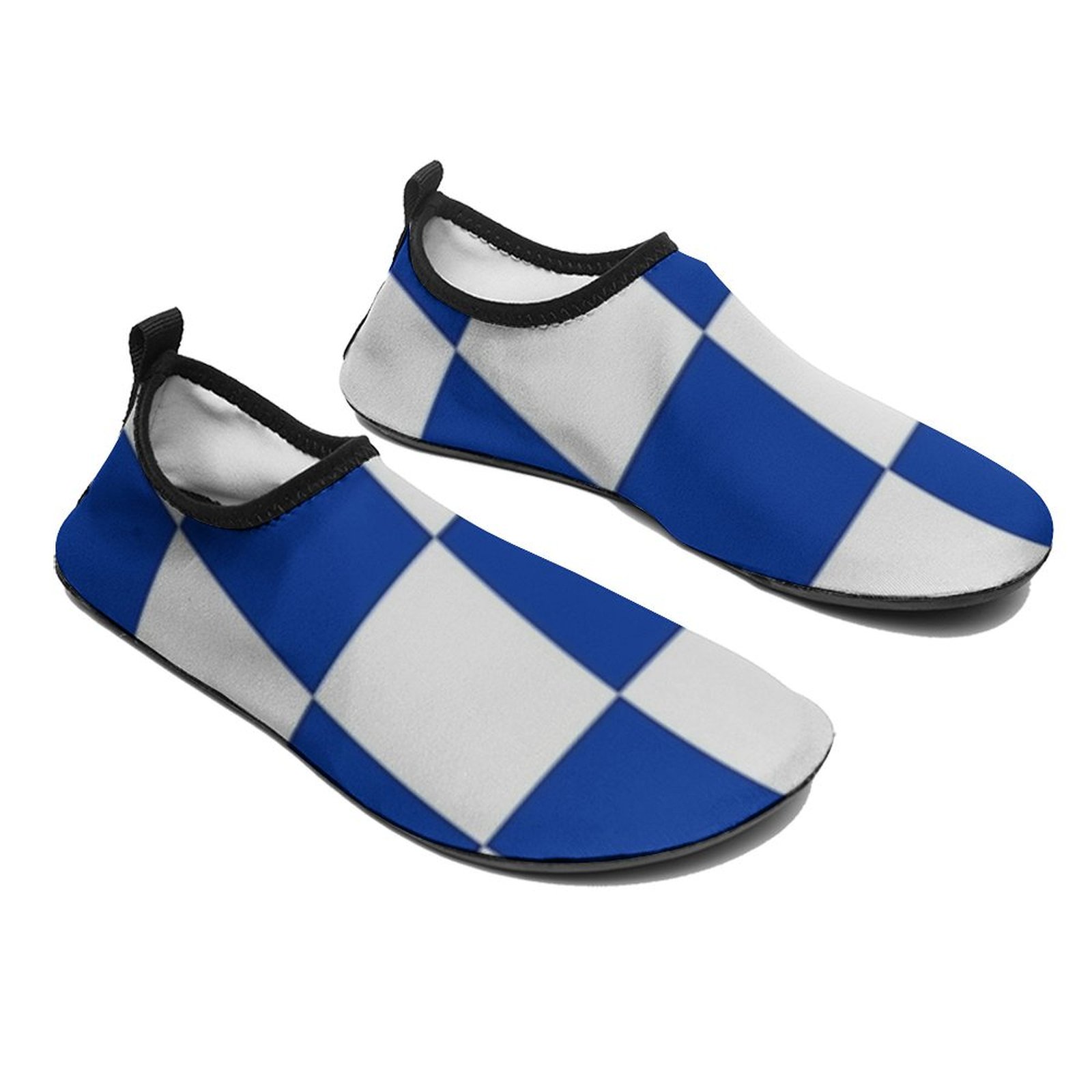 Blue And White Kentucky Checkerboard Water Shoes Beach Slip-on Shoes ...