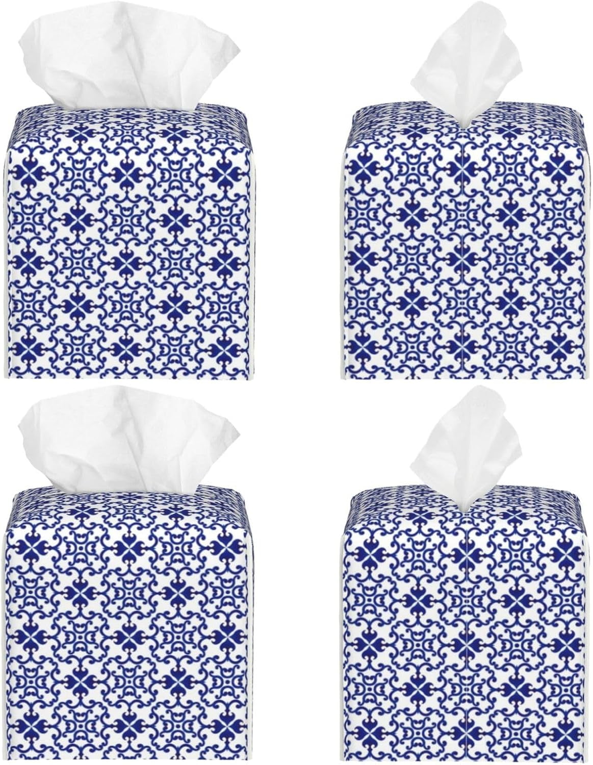 Blue And White Porcelain Chinaware Print Tissue Box Cover,Square ...