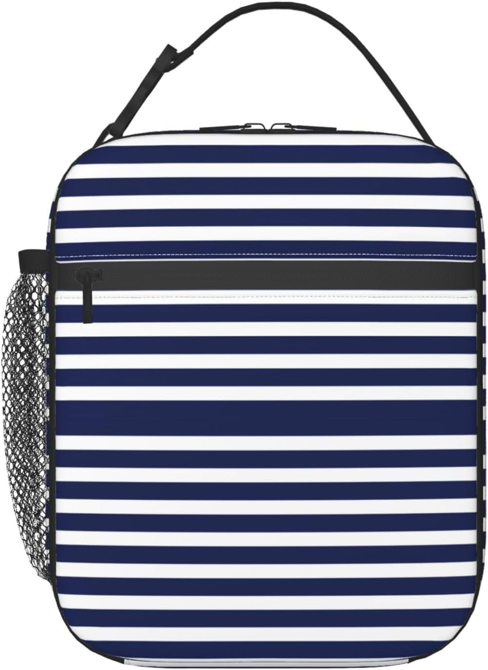 Blue And White Striped Lunch Bag Insulated Lunch Box Reusable Thermal ...