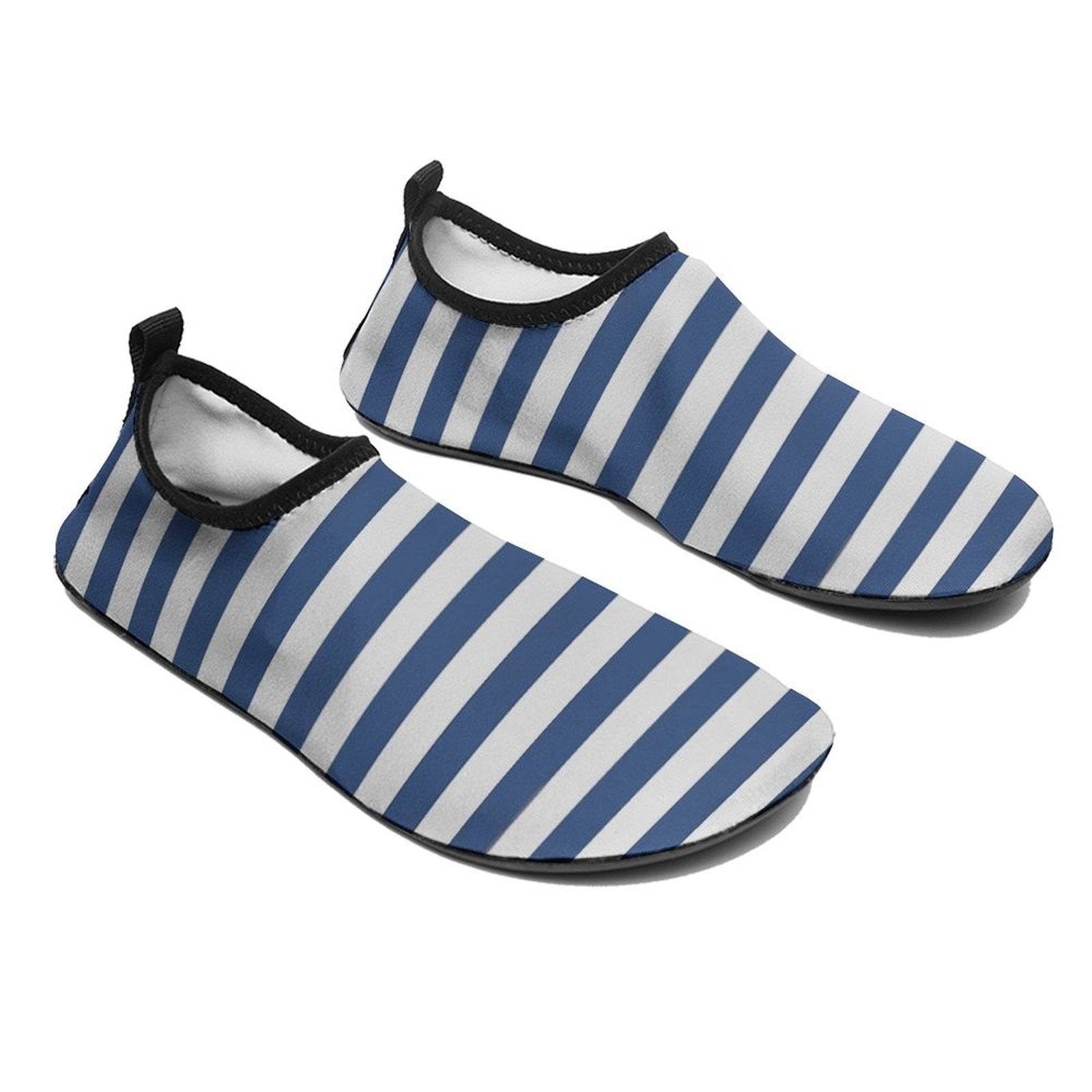 Blue And White Vintage Stripes Water Shoes Beach Slip-on Shoes for Men ...