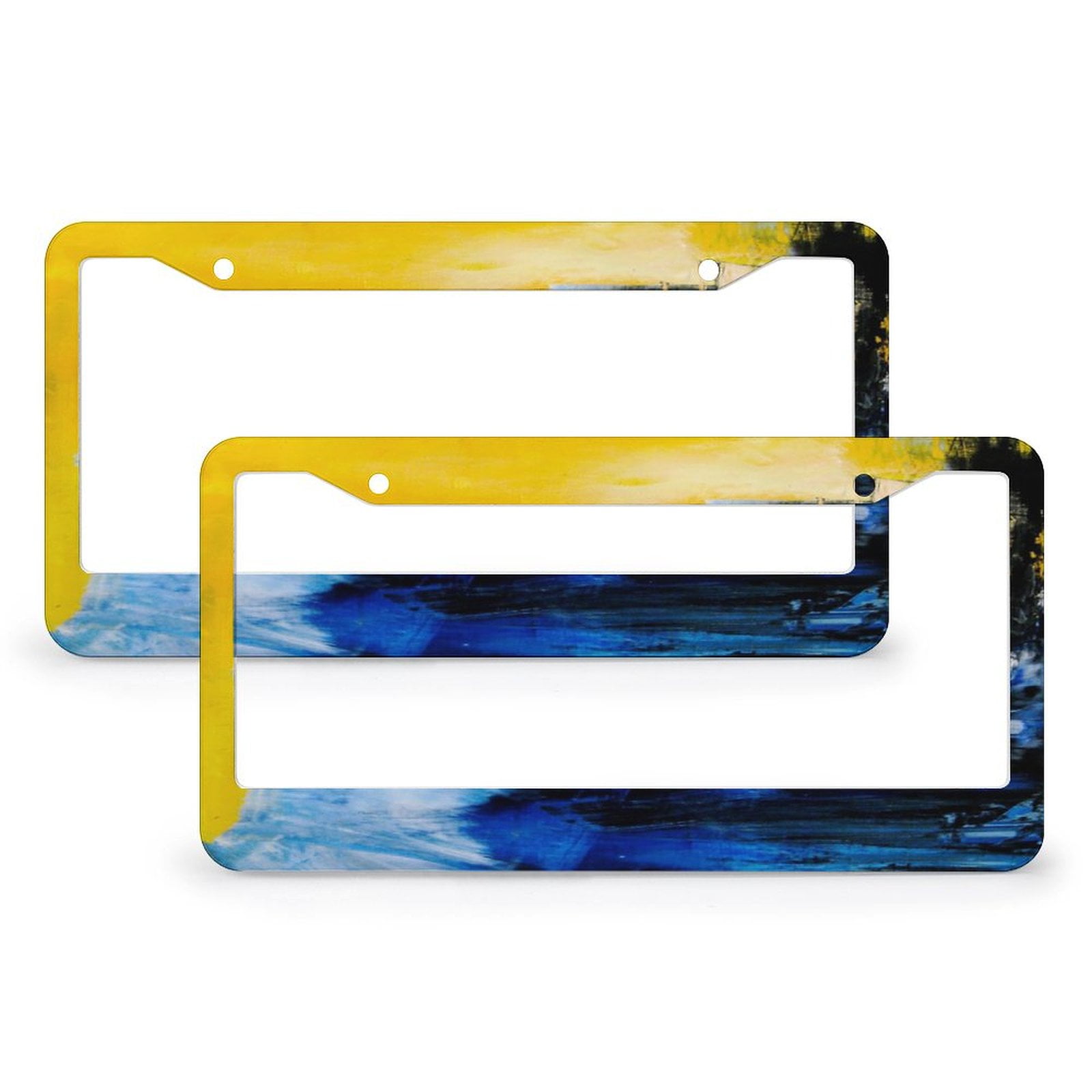 Blue And Yellow License Plate Frame 2 Pack License Plate Frames Car ...