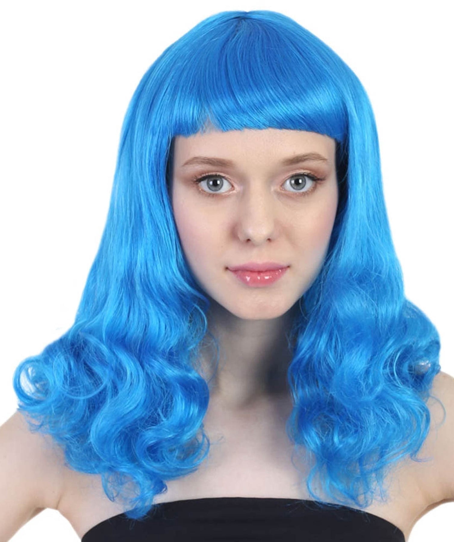 Blue Angel Long Curly Wig Bule for Women Perfect for Fashion, and ...